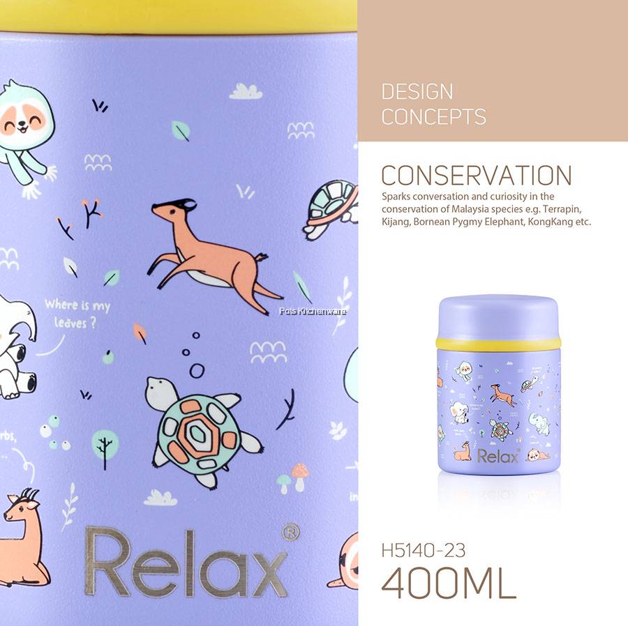 Relax 400ml SUS316 Thermal Kids Soup Jar Baby Food Jar Thermos Thermal ...