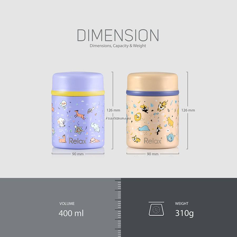 Relax 400ml SUS316 Thermal Kids Soup Jar Baby Food Jar Thermos Thermal ...