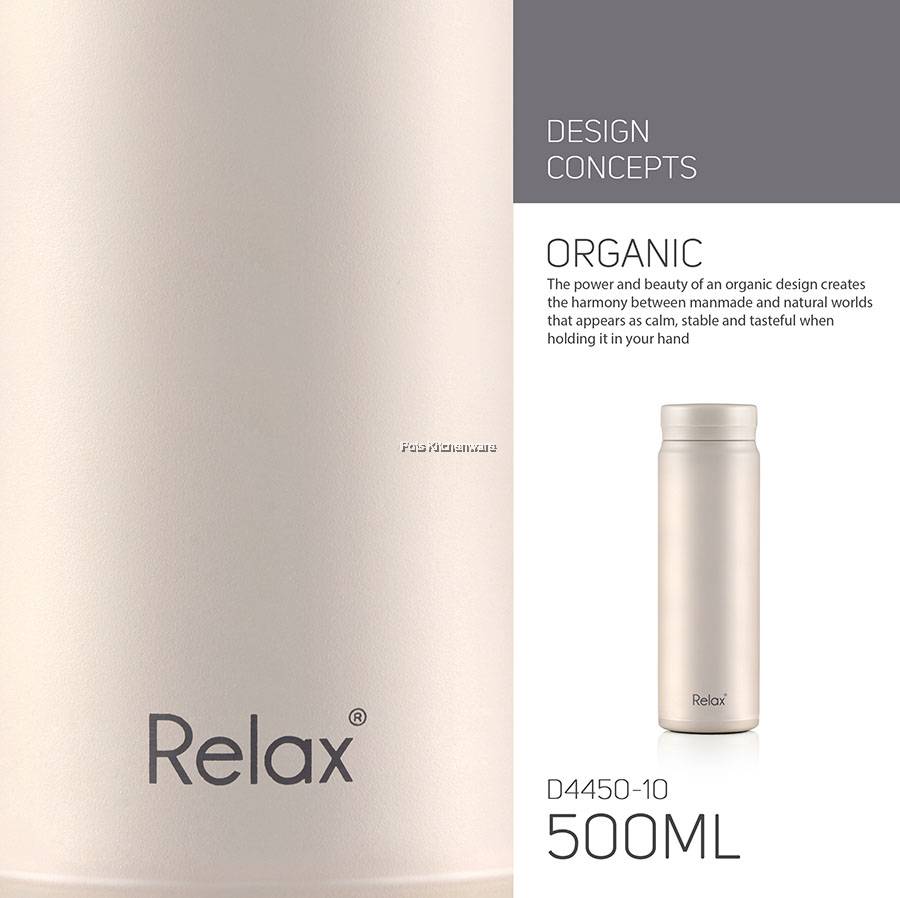 500ml Relax Stainless Steel SUS304 Vacuum Thermal Flask Thermos Water ...
