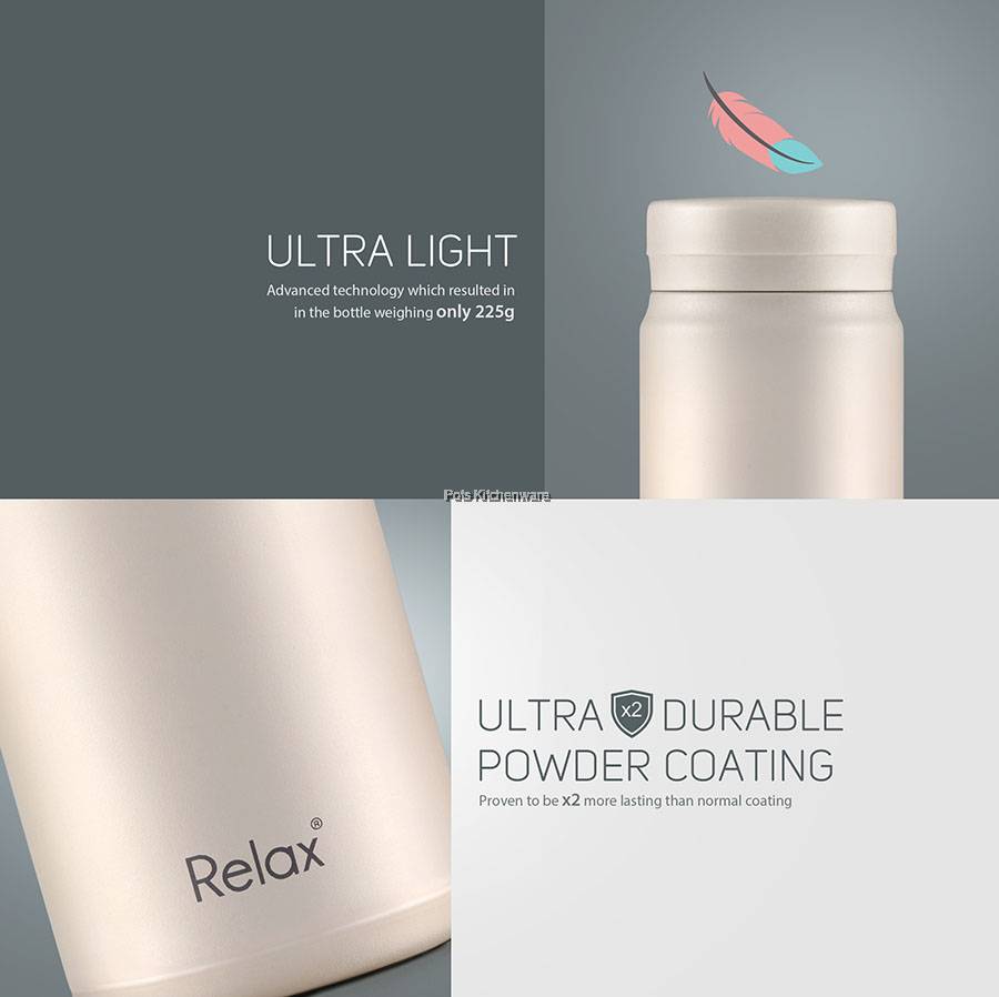 500ml Relax Stainless Steel SUS304 Vacuum Thermal Flask Thermos Water ...