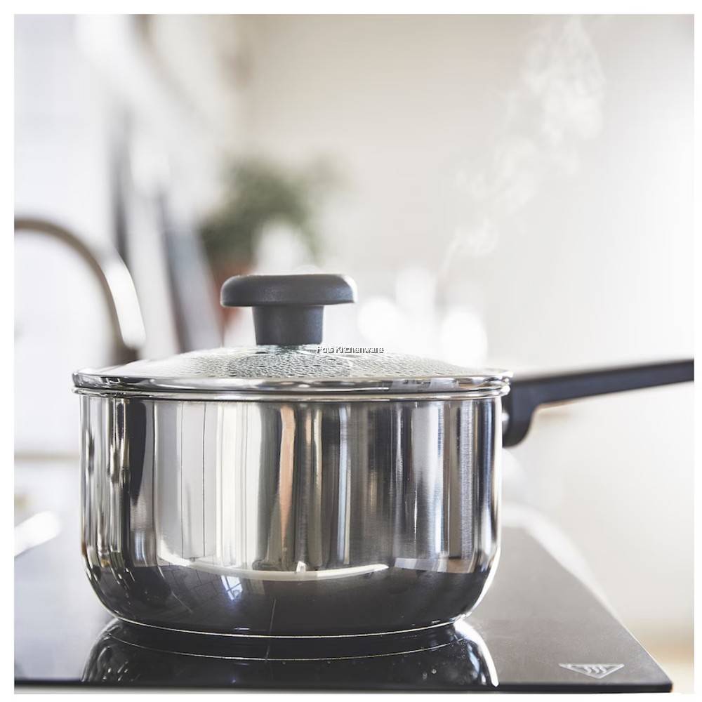 Toffi Stainless Steel 201 Sauce Pan or Saucepot with Glass Lid; Kuali ...