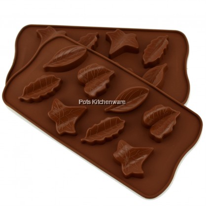 8pcs Leaf Leaves Silicone Chocolate Mold Decoration Fondant Mould Acuan ...