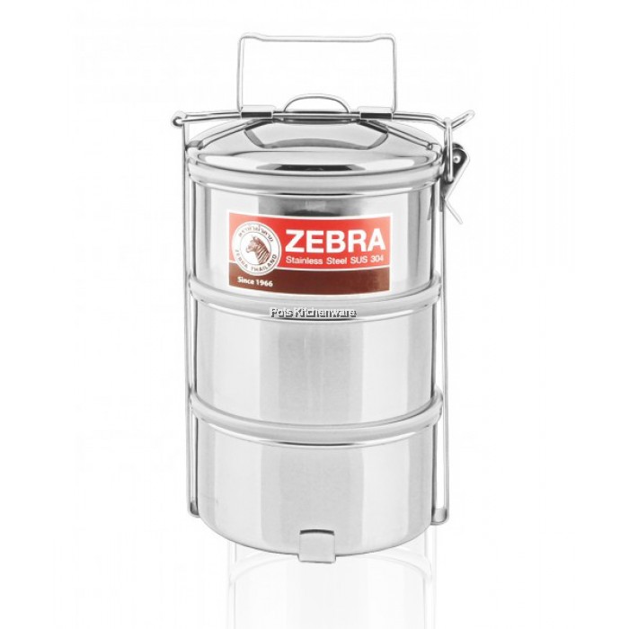 Zebra Stainless Steel SUS304 14cm 3 Tier Air Tight Food Container ...
