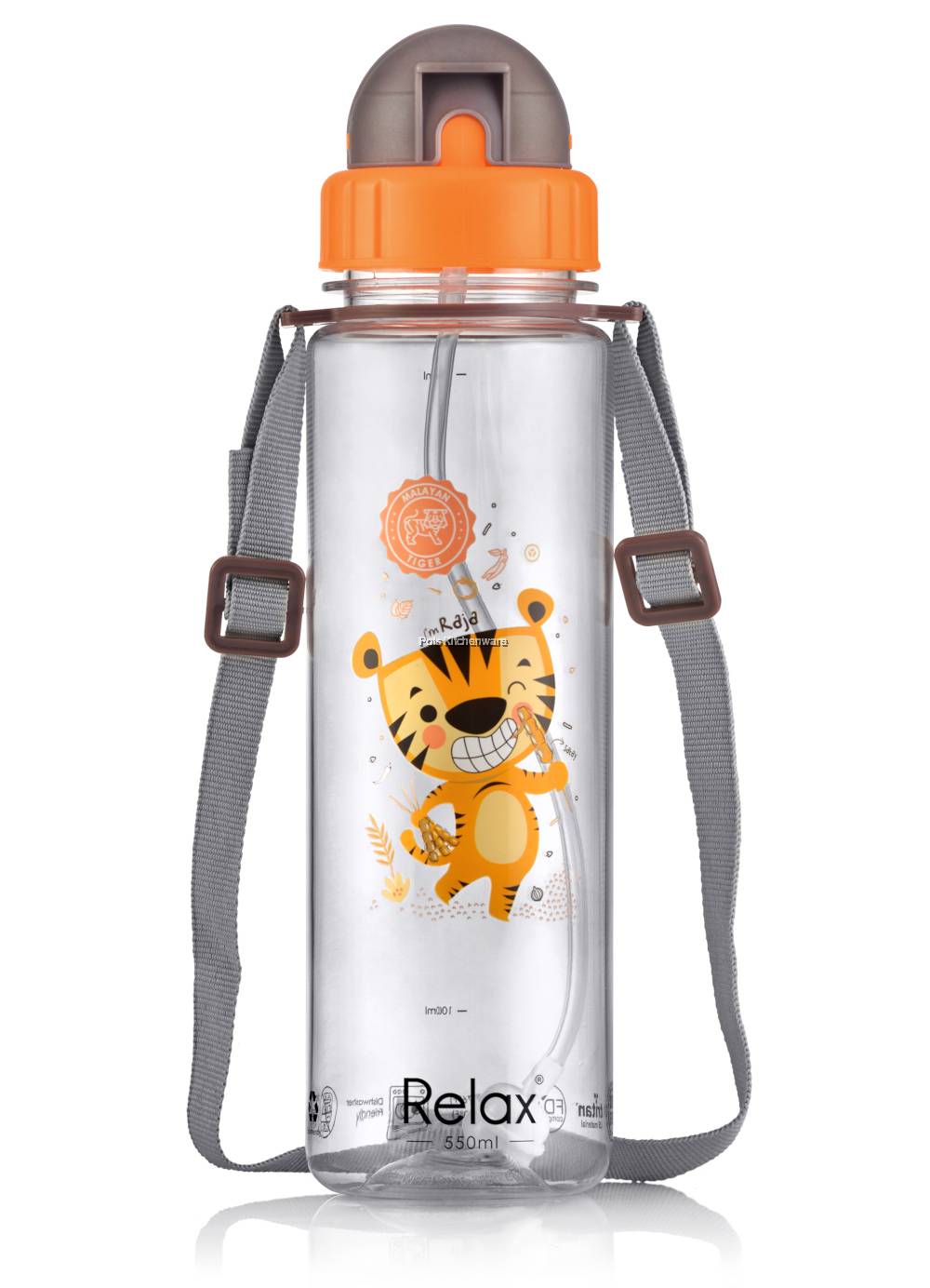 550ml Relax Tritan BPA Free Kids Straw Water Bottle 儿童吸管水瓶 Botol Air Kanak-Kanak - D7655