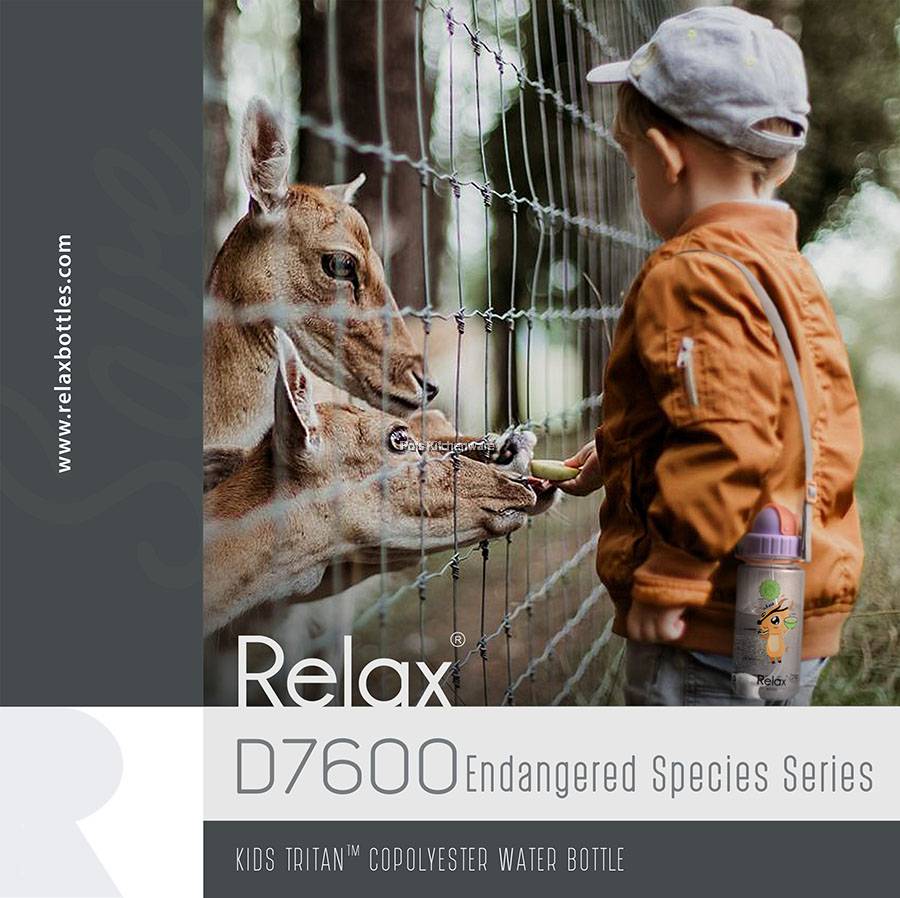 550ml Relax Tritan BPA Free Kids Straw Water Bottle 儿童吸管水瓶 Botol Air Kanak-Kanak - D7655