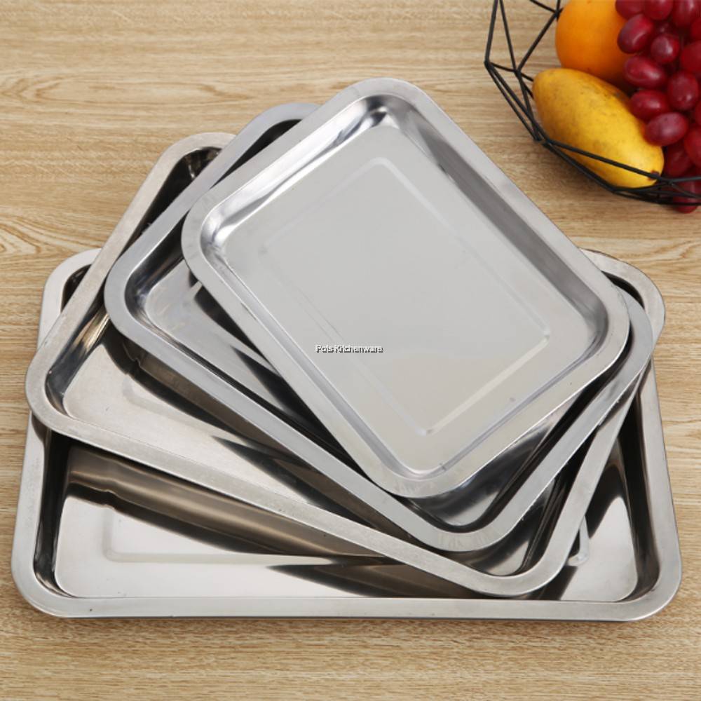 Toffi Stainless Steel Rectangular Deep Baking Serving Tray Buffet Tray ...