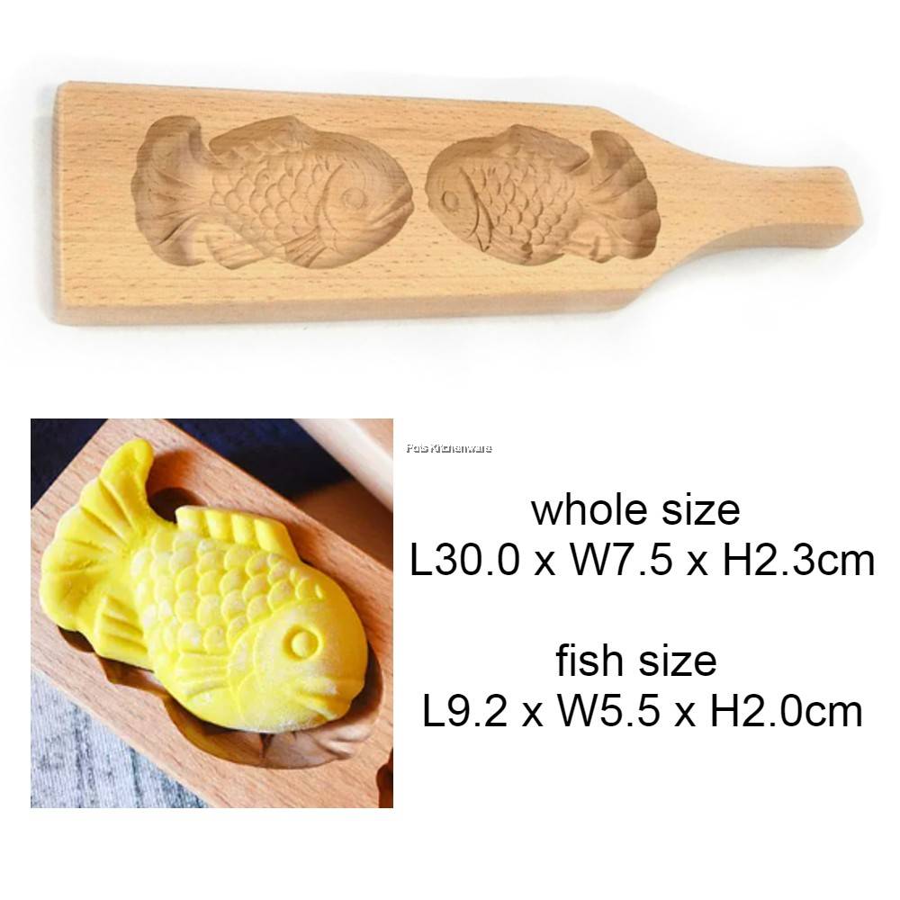 Traditional Wooden Mooncake Kuih Kueh Mould Wood Chinese Cookies Mold ...