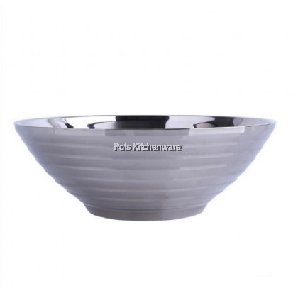Toffi Stainless Steel Double Layer Anti-Scald Soup Bowl Mangkuk Besi ...