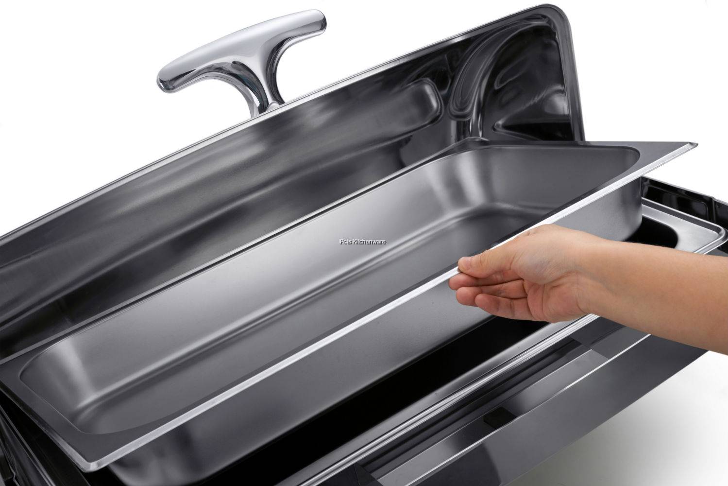 Stainless Steel Rectangle Chafing Dish Buffet Catering Set Berkas Lauk ...