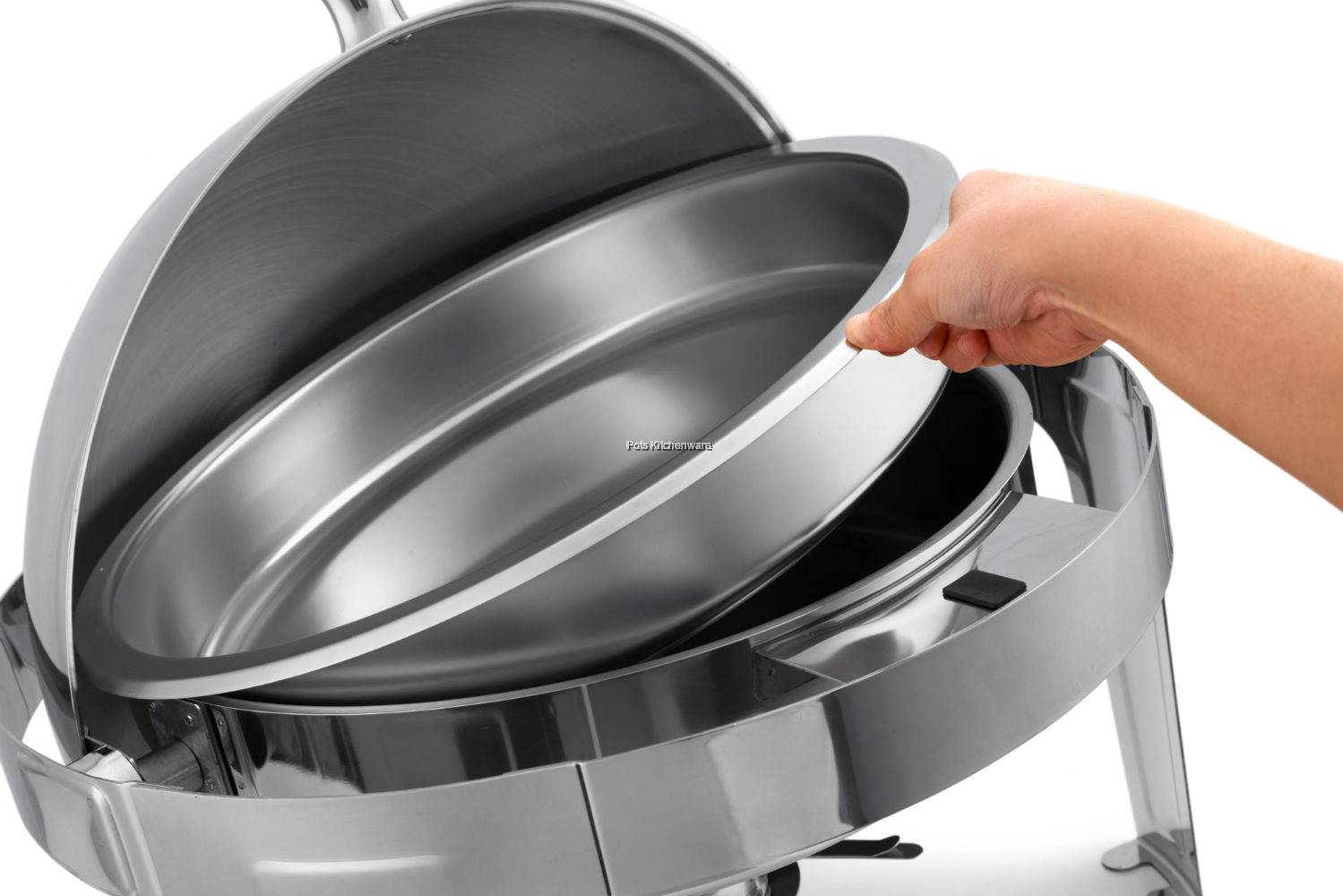 Stainless Steel Round Chafing Dish Buffet Catering Set Berkas Lauk Food ...