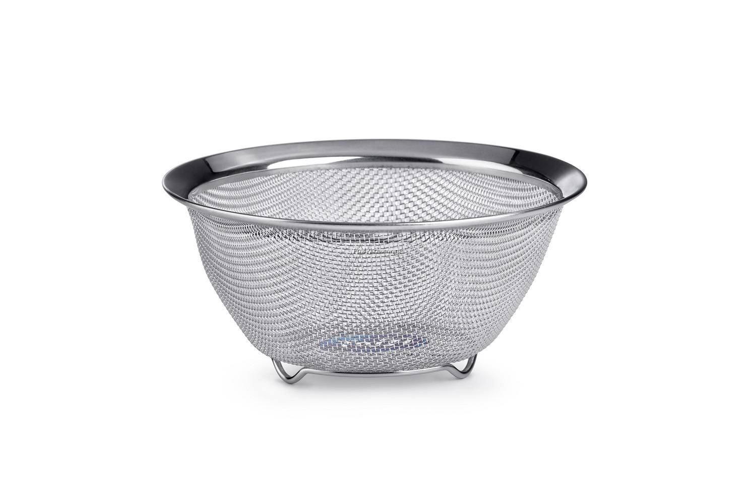 Toffi High Quality Stainless Steel Round Mesh Wide Rim Food Strainer ...