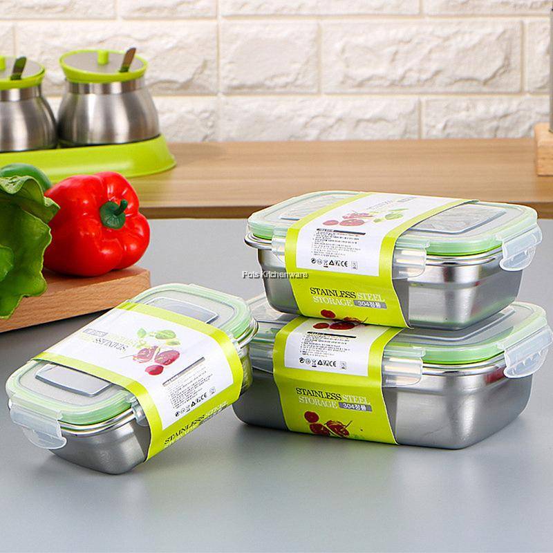 Stainless Steel 304 Airtight Leak-proof Lunch Box Food Storage ...
