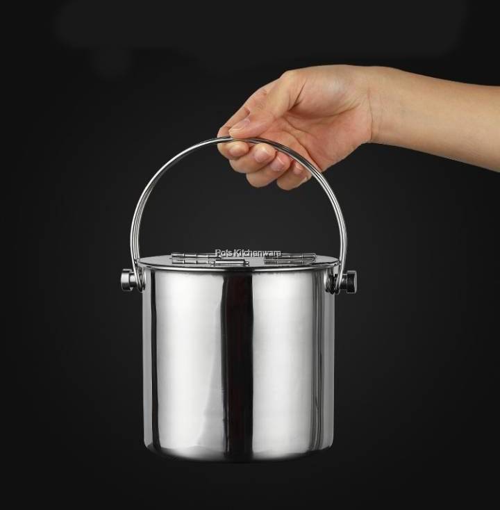 Toffi Stainless Steel Flip Cover Sugar Syrup Pot Storage Porridge Sauce ...