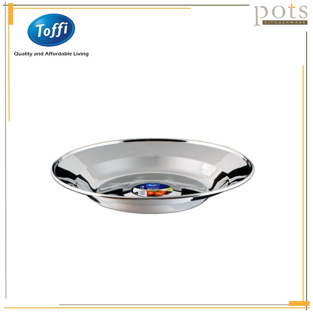 Toffi 2pcs Stainless Steel Round Rice Plate Dish Plate Pinggan Bulat ...
