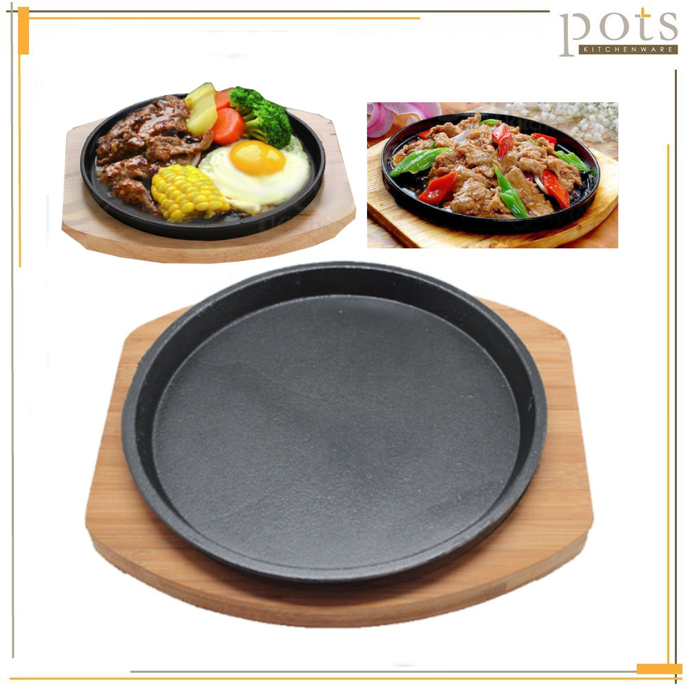 Cast Iron Sizzling Steak Plate Grill Pan Sizzling Plate Sizzling Mee ...