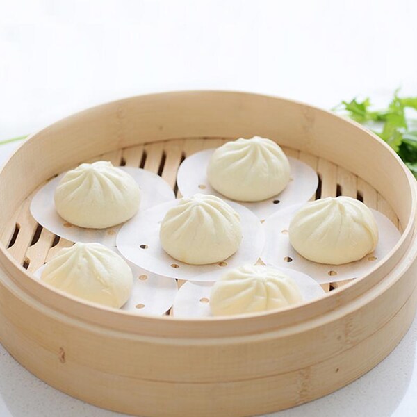 500pcs Dim Sum Steam Paper Non-Stick Steaming Paper Air Fryer Liners ...