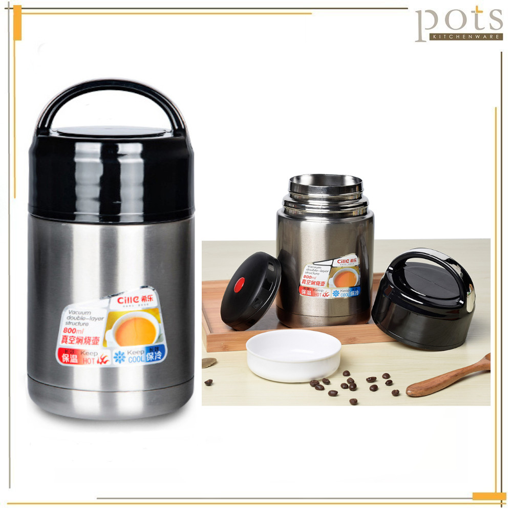Stainless Steel SUS304 800ml Thermos Thermal Insulated Vacuum Keep Warm ...