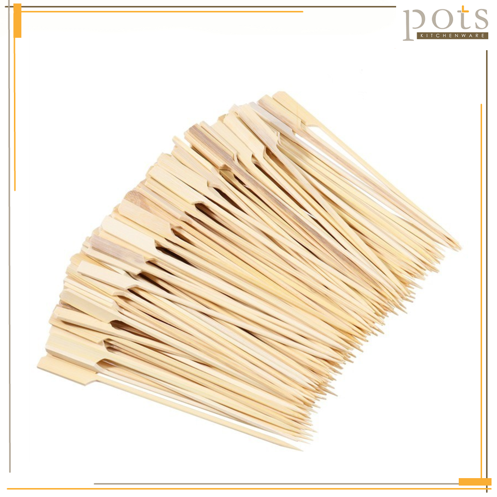100PCS Fruit Appetizer Drinks Pick Oden Sticks Disposable Bamboo Meat ...