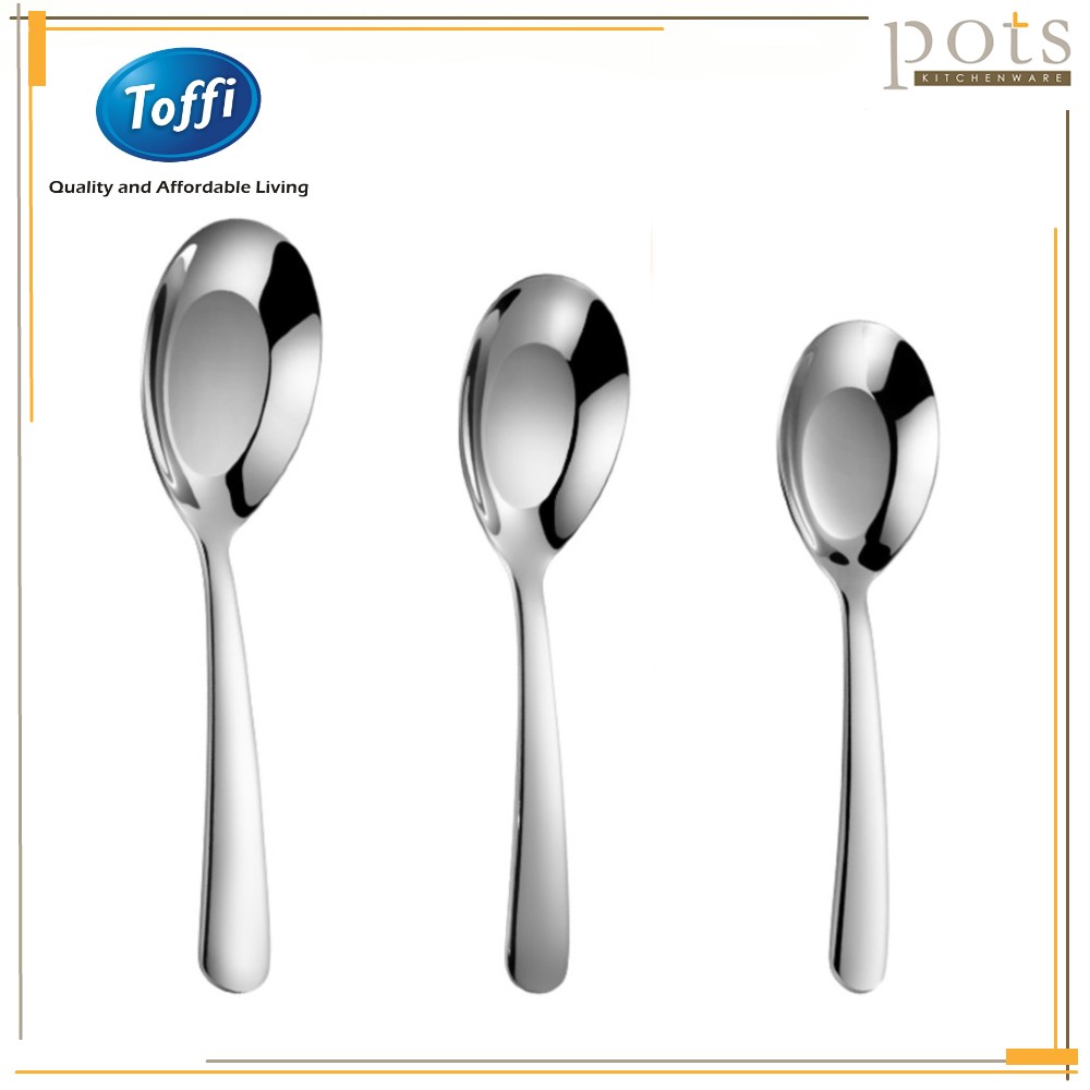 Toffi Stainless Steel Soup Dessert Spoon Tong Shui Spoon Sudu 不锈钢糖水勺子汤匙 ...