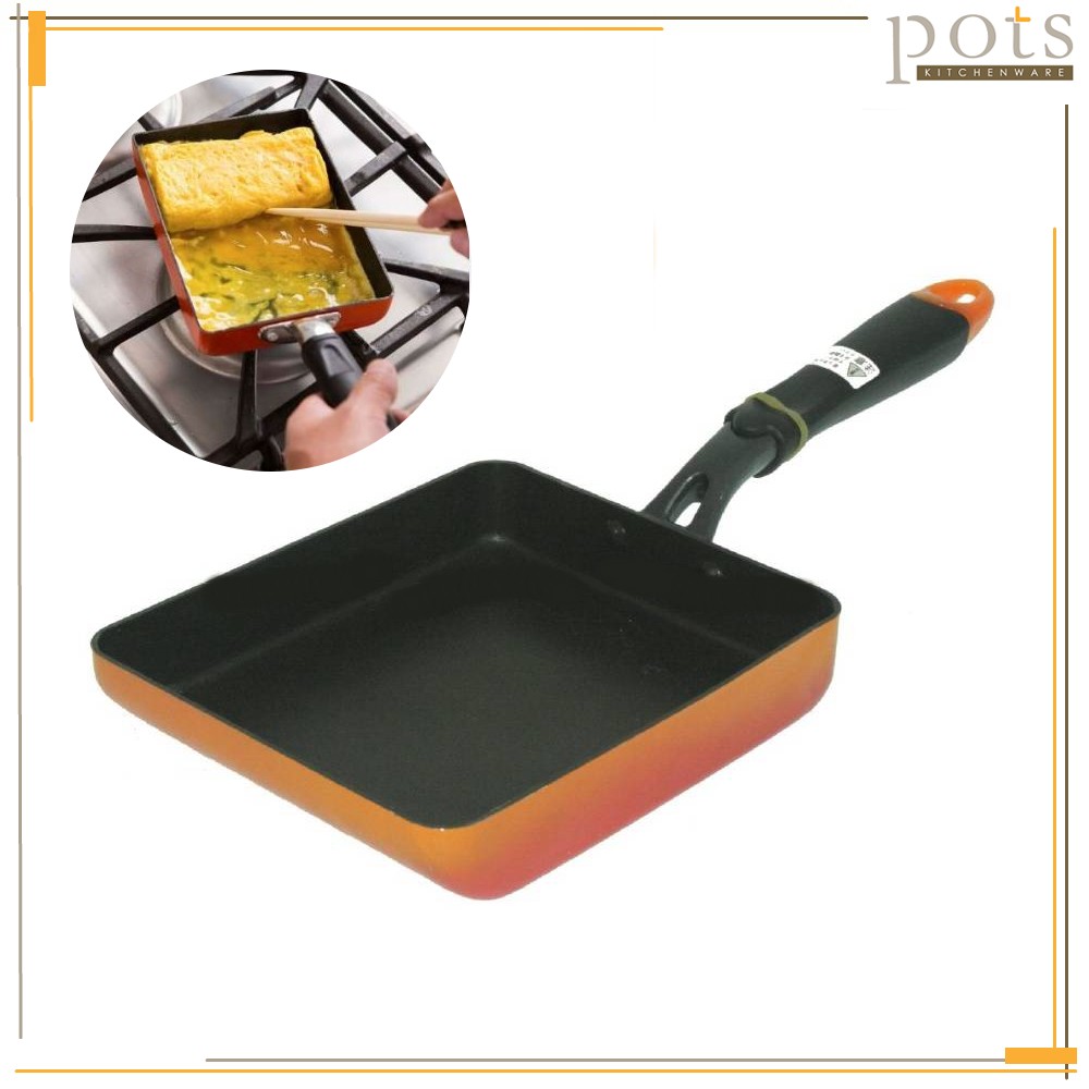 Non Stick Coating IH Induction Rectangle Egg Roll Tamagoyaki Frying Pan ...