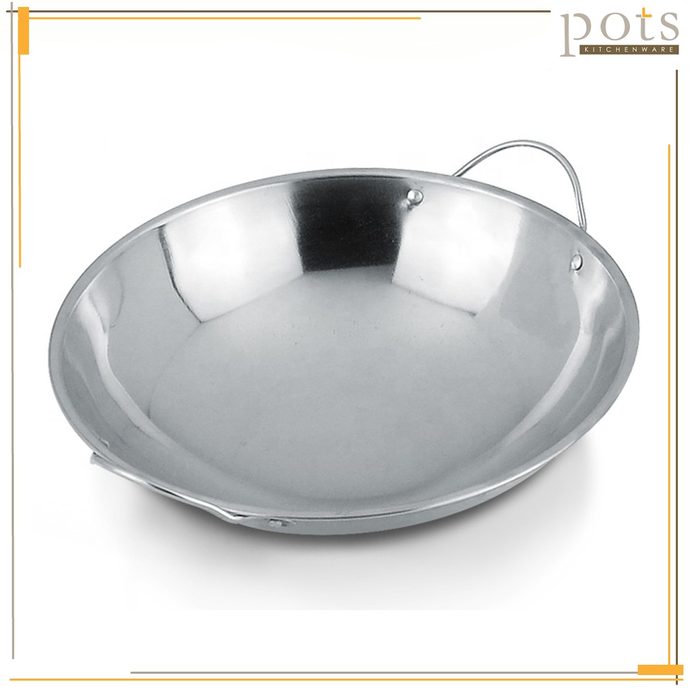 10inch Stainless Steel Mini Small Wok Personal Hot Pot Fry Pan Double ...