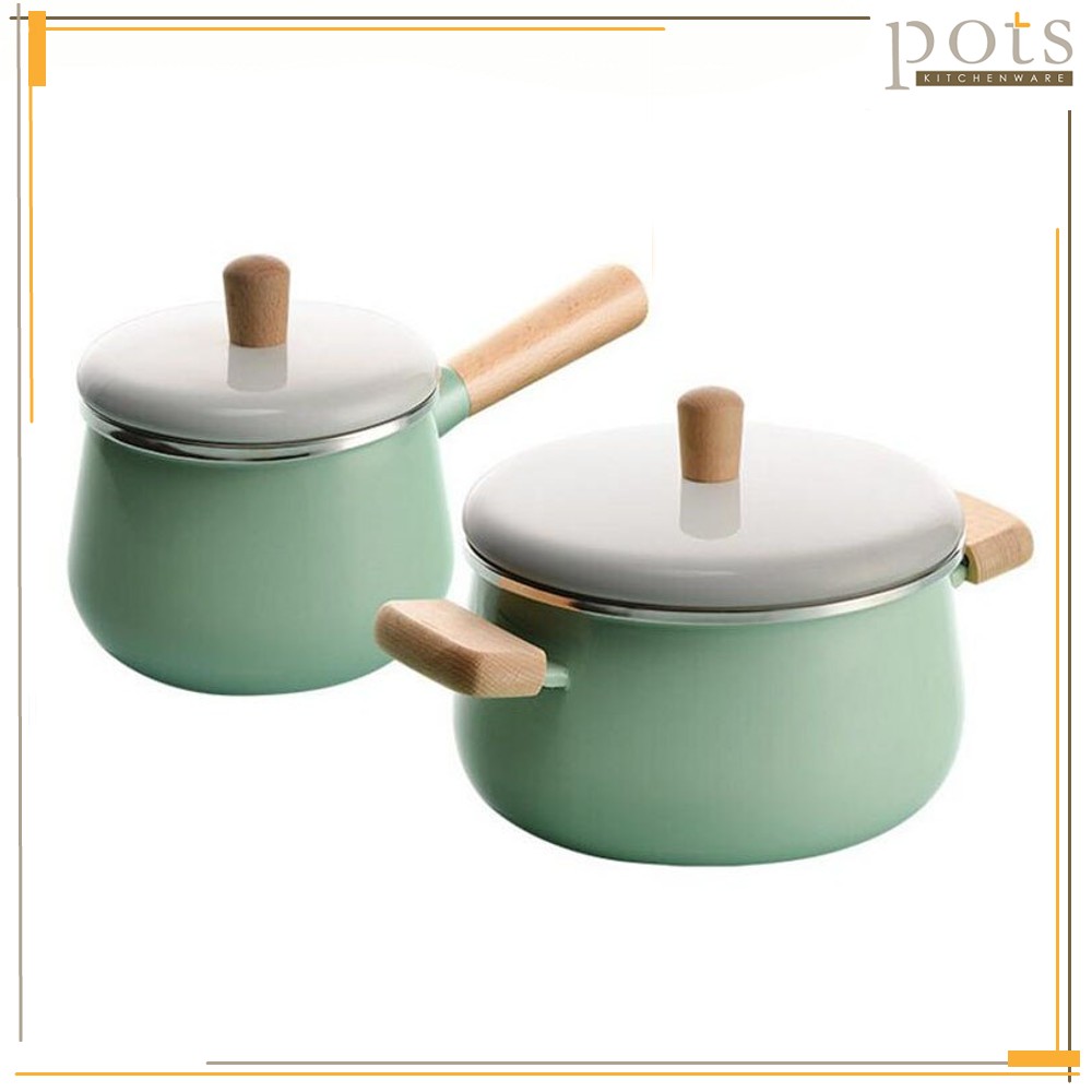 Enamel High Quality Extra Thick Non Stick Milk Pan Cooking Soup Pot ...