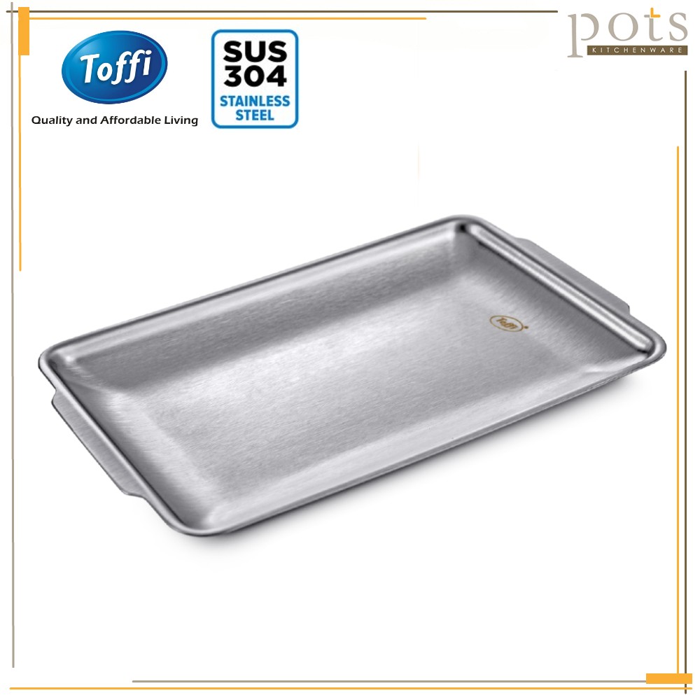 Toffi Stainless Steel SUS304 Korean Rectangle Flat Tray Dish Plate ...