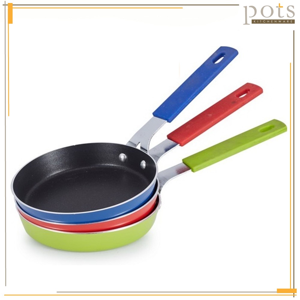 Non Stick Silicone Handle Mini Fry Egg Pan Pancake Pan Kuali Tak ...