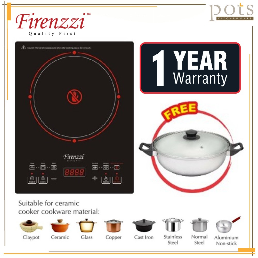 FREE POT Firenzzi Infrared Ceramic Induction Cooker Sensor Touch ...