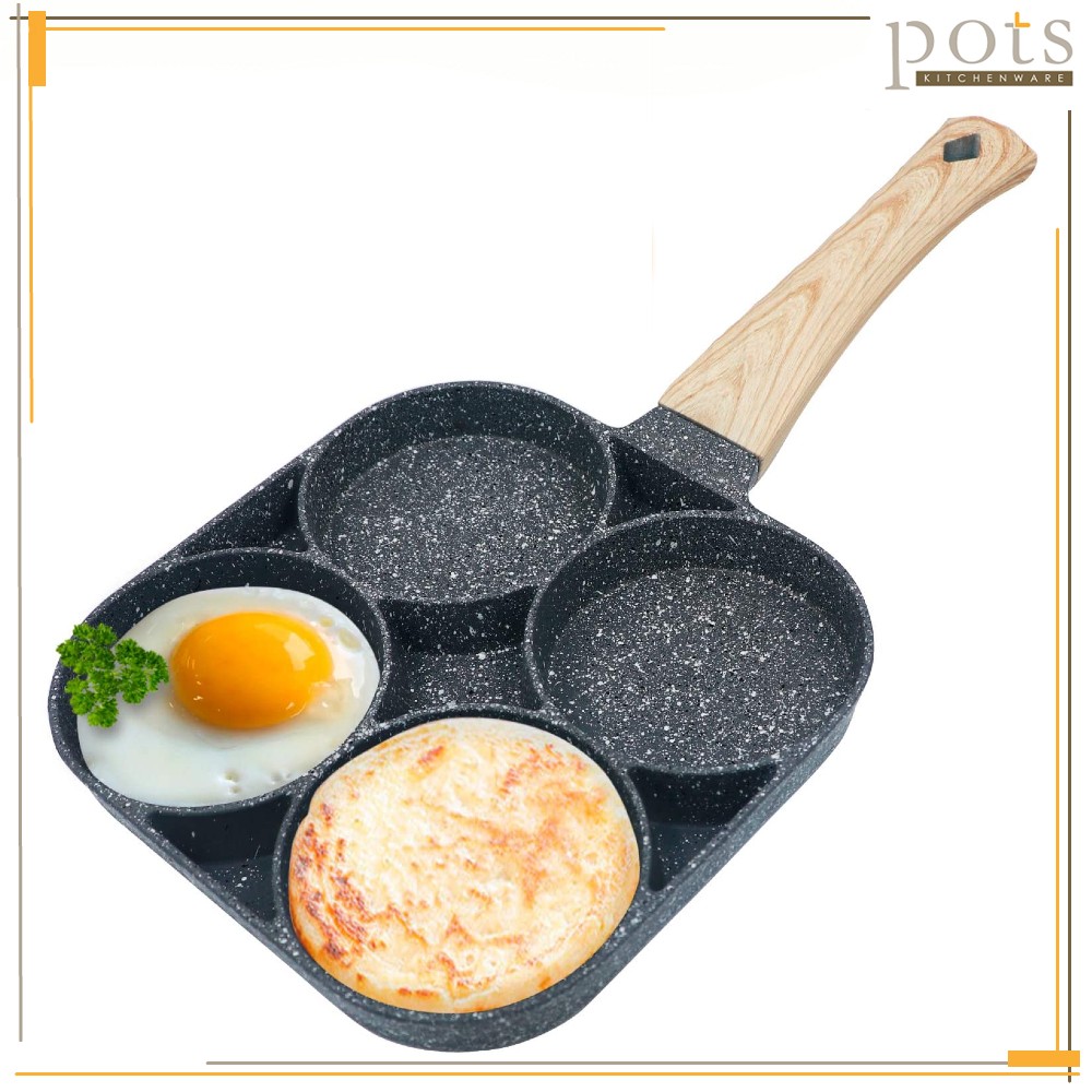Non-Stick 4 Holes Frying Pan Pancake Pan Fried Egg Burger Pan - NS159
