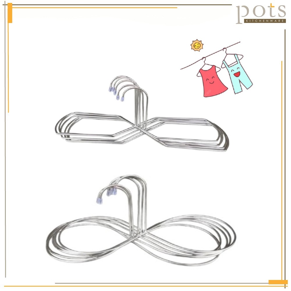 SUS304 Stainless Steel Extra Thicker Hanger/ 8 Shape Drying Clothers ...