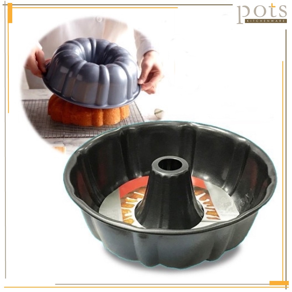10" (25cm) Non Stick Bundt Form Pan Round Deep Bundt Baking Mold ...