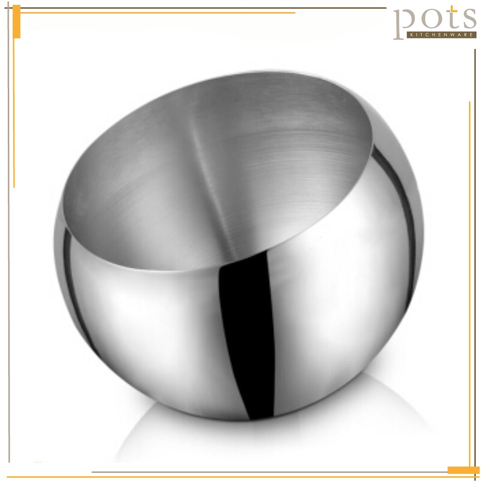Stainless Steel Bevel Seasoning Bowl Candy Jar Storage Condiment Spice ...