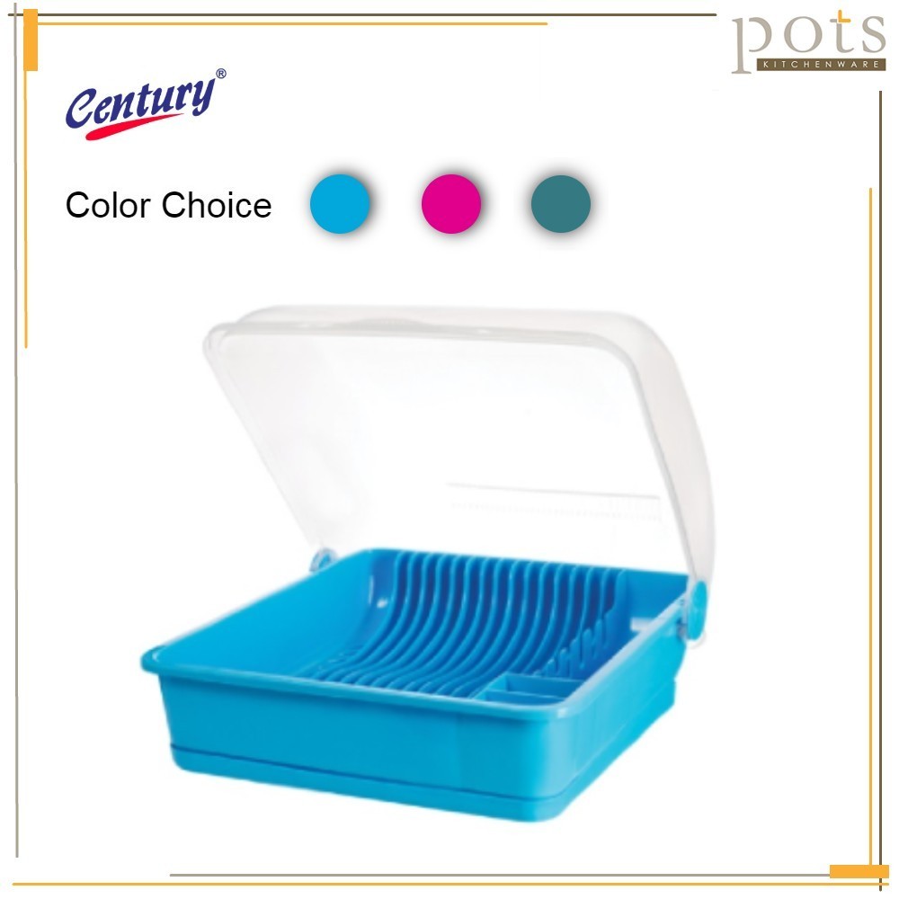 Century Dish Rack with Drainer Dish Drying Rack with Cover Rak Dapur ...