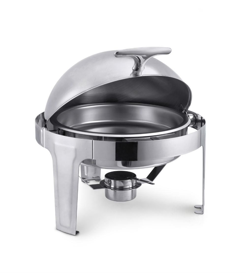 Stainless Steel Round Chafing Dish Buffet Catering Set Berkas Lauk Food ...